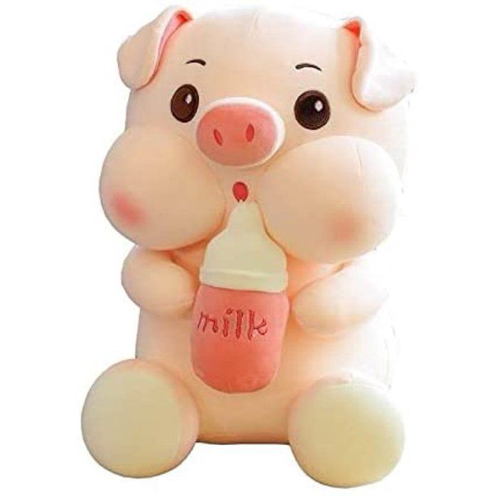 Peluche cochon biberon 35 cm Jouets pour enfants adaptés aux vacances ...
