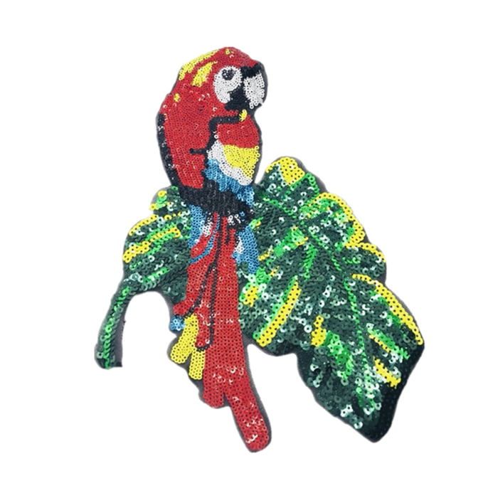 Patch de broderie pour vêtements Patchs à paillettes perroquet ...
