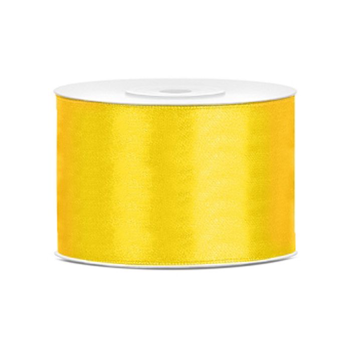Ruban satin jaune 5 cm x 25 m - Jaune - Cdiscount Beaux-Arts et Loisirs ...