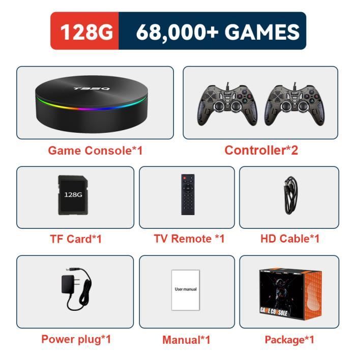 C1-128G-218B-2 - Console de jeu vidéo rétro avec plus de 116,000 jeux ...
