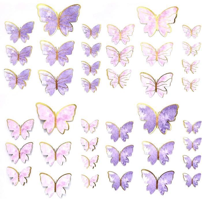 40 Pièces Gâteau Topper De Papillon, Cupcake De Papillon, Papillon Cake ...