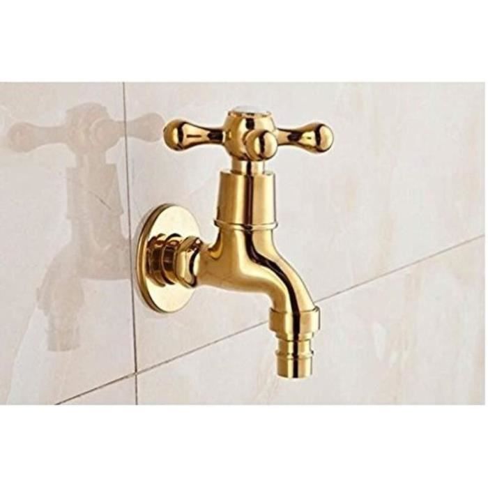 Bassin Robinets Robinet À Bec Pivotant Robinet Monté Au Mur Or Salle De ...