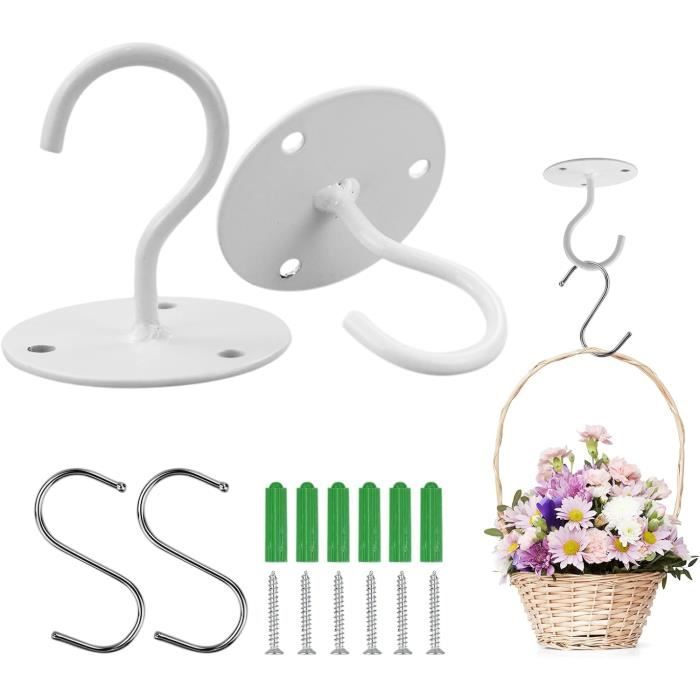 Crochets de Plafond pour Plantes suspendues, 2 Crochets de Suspension ...