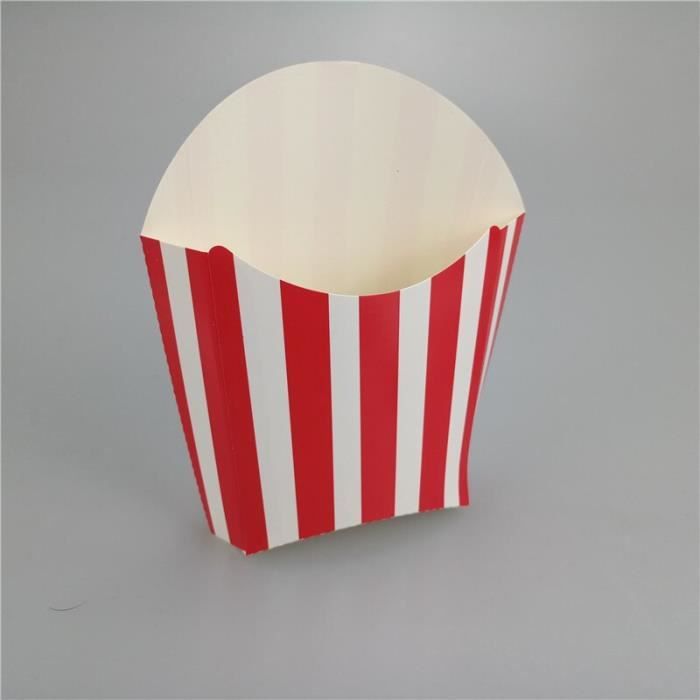 Boîte à Popcorn en papier rayé, 6 pièces, sac à bonbons dragées ...