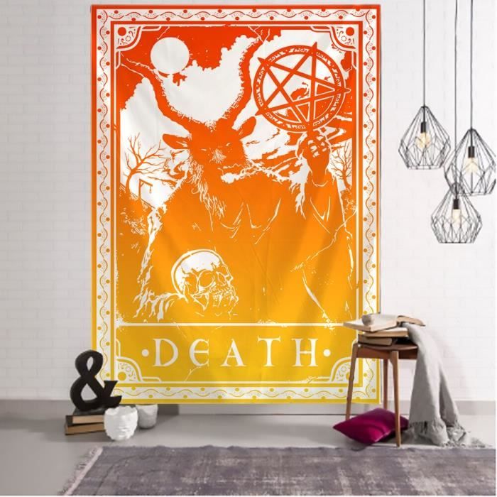 Tenture murale colorée de Tarot, Mandala indien, sorcellerie, bohémien ...