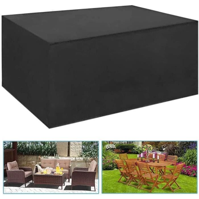 Housse Table De Jardin - Noir - 145x145x70cm - Imperméable - Tissu ...