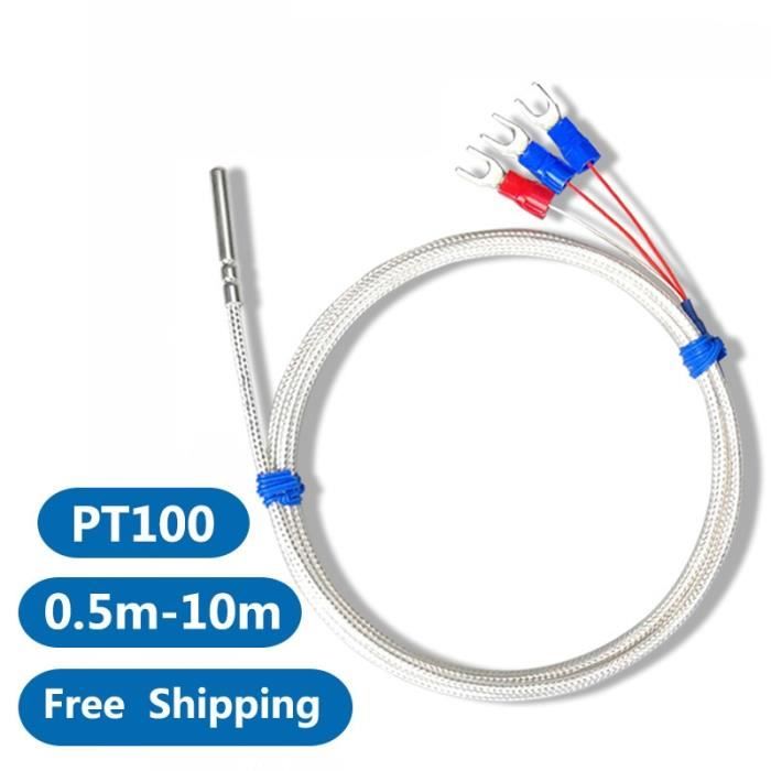 PT100 TYPE 5M - Capteur De Température Pt100, En Acier Inoxydable, Étanche,Haute Température ...