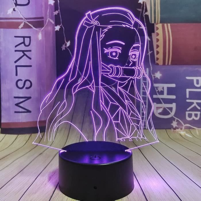 Demon Slayer Kamado Nezuko Veilleuse 3D Led Veilleuses Pour Enfants 16 ...