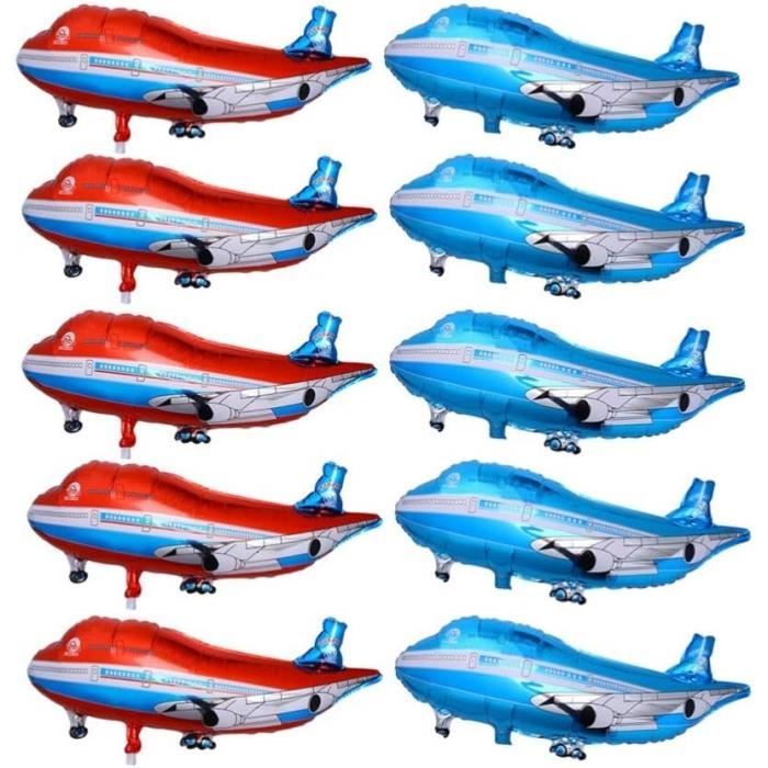 10 Pièces Feuille Avion Ballons Mylar Ballons Avion Thème D ...