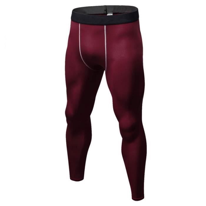 Collant de Compression Homme Thermique pour Fitness Rouge - Marque ...