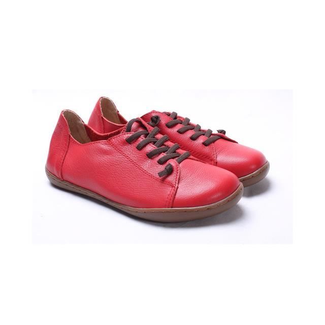 MVVJKE femmes chaussures plat 100% authentique en cuir plaine orteil à ...