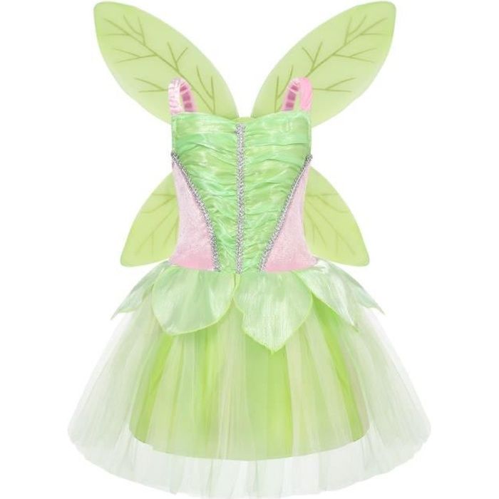 Amzbarley Déguisement Fée Clochette Pour Enfant Filles Papillon Costume