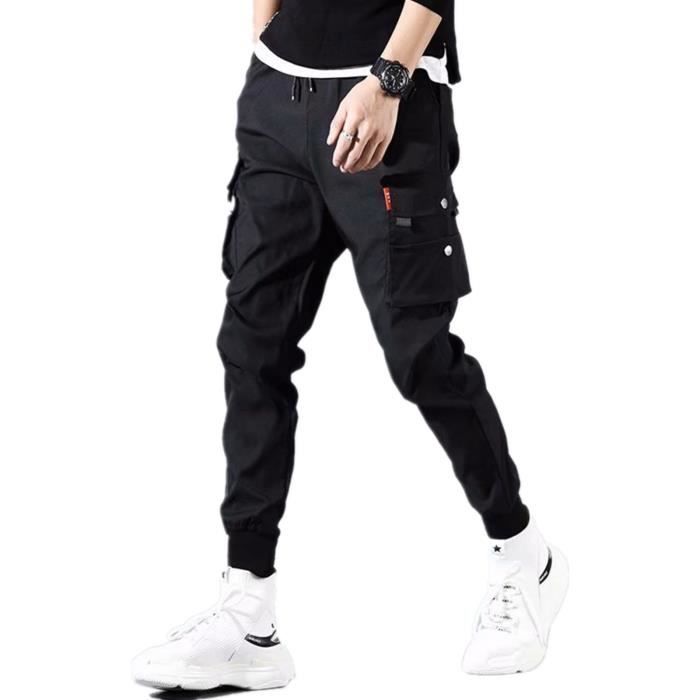 Pantalon cargo multi-poches pour homme Pantalon de survêtement décontracté Hip Hop Pantalon de ...