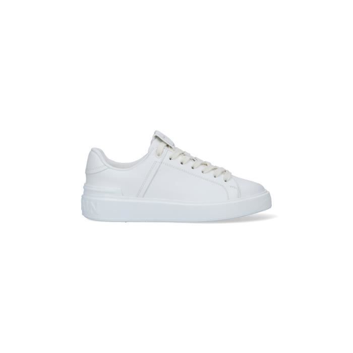 BASKETS BALMAIN, CUIR 100%, couleur BLANC, Semelle en caoutchouc, SS23 ...
