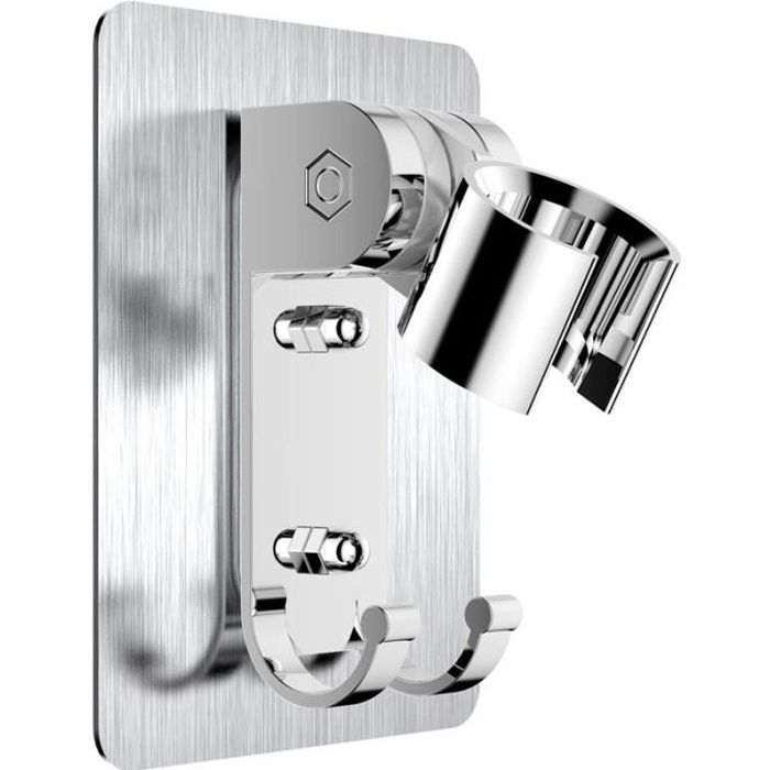Support de Pommeau de Douche - SODIAL - Réglable - Adhésif Fort - Inox ...