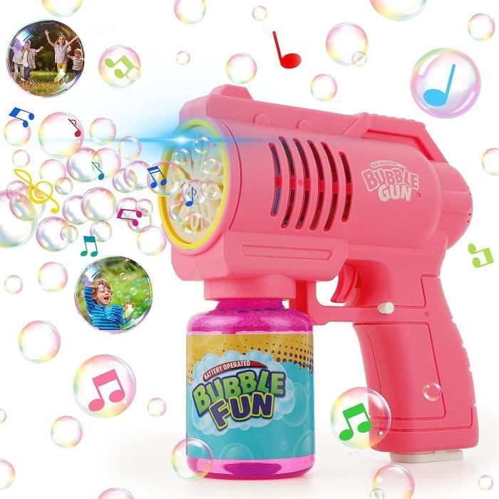 Ulikey Machine à Bulles Enfant, Pistolets à Bulles de Savon avec Musique et Lères, Bubble ...