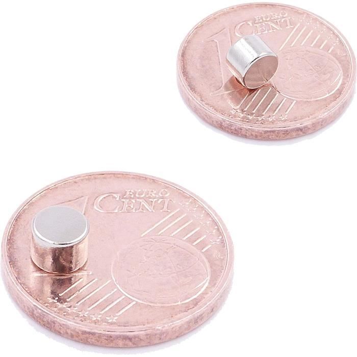Brudazon 10 Mini Aimants Disques 4x3mm N52 Niveau Le Plus Forte ...