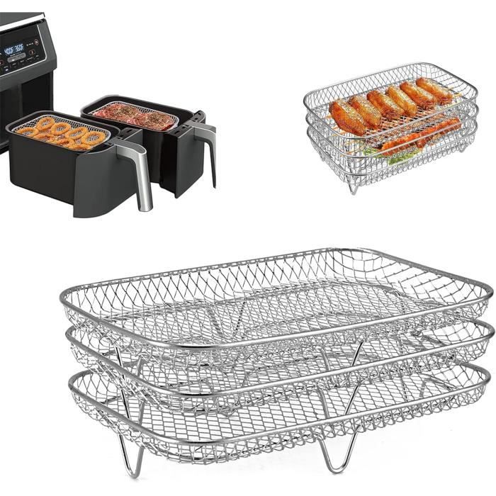 Grille De Friteuse À Air, Support De Déshydrateur Empilable En Acier Inoxydable Multicouche ...