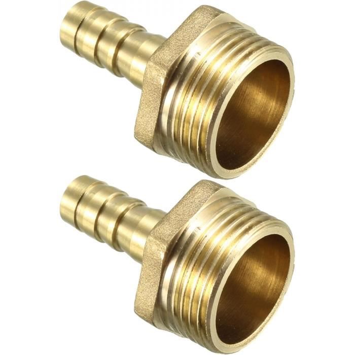 Raccords Cannelé Tuyau En Laiton 12 Mm Barbelé X 3-4 Bsp Mâle 2 Pièces[g2868] - Cdiscount Bricolage