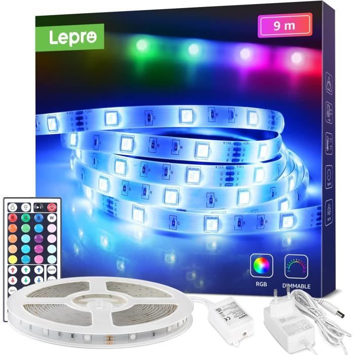 Ruban Led 9M, Led Chambre Rgb Multicolore 5050 Smd Avec Auto-Adhésif ...