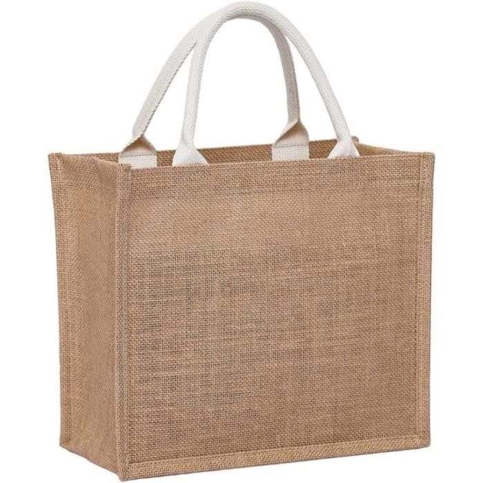 Sac De Courses Classique, Sac Cabas Multi-Usages En Toile De Jute, Sac ...