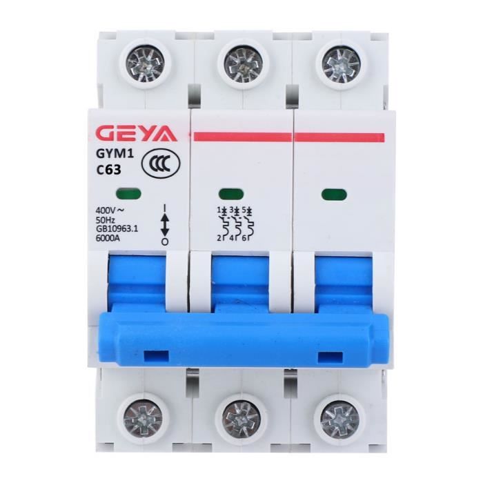 PAL GYM1-DZ47S Petit disjoncteur 3P 400VAC IP20 Accessoire de protection de circuit de ...