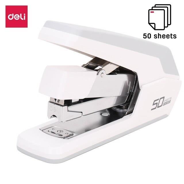 Agrafeuse,50 Sheets-WHITE--ÉPICERIE Lourds Agrafeuse sans effort papier ...