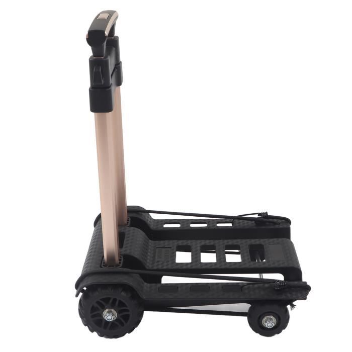 ZJCHAO chariot pliant Chariot à Main Pliable avec 4 Roues Silencieuses ...