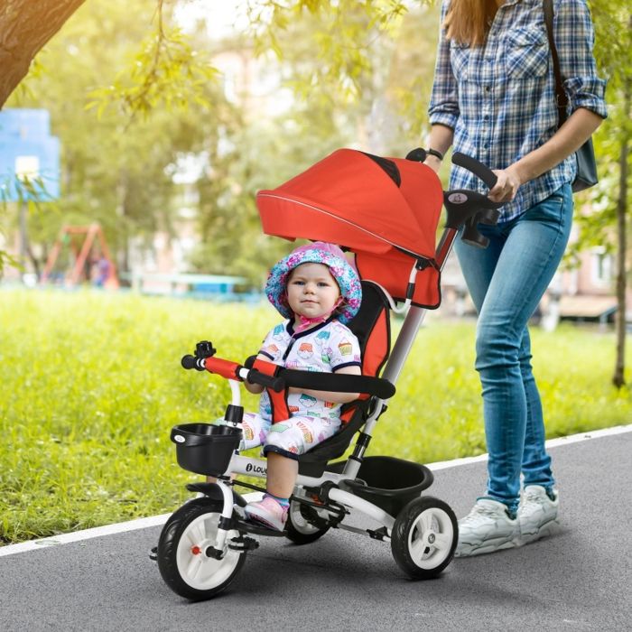 Tricycle pliable pour enfant - 6 en 1 - Rouge - Pour enfants de 1 à 5 ...