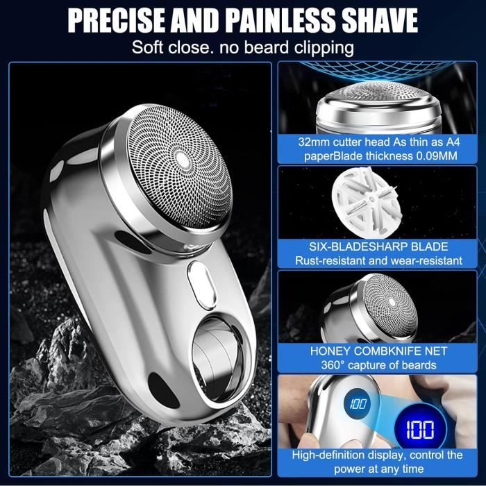 Rasoir Électrique Usb Pour Homme Rasoir Électrique Portable Mini-Shave ...