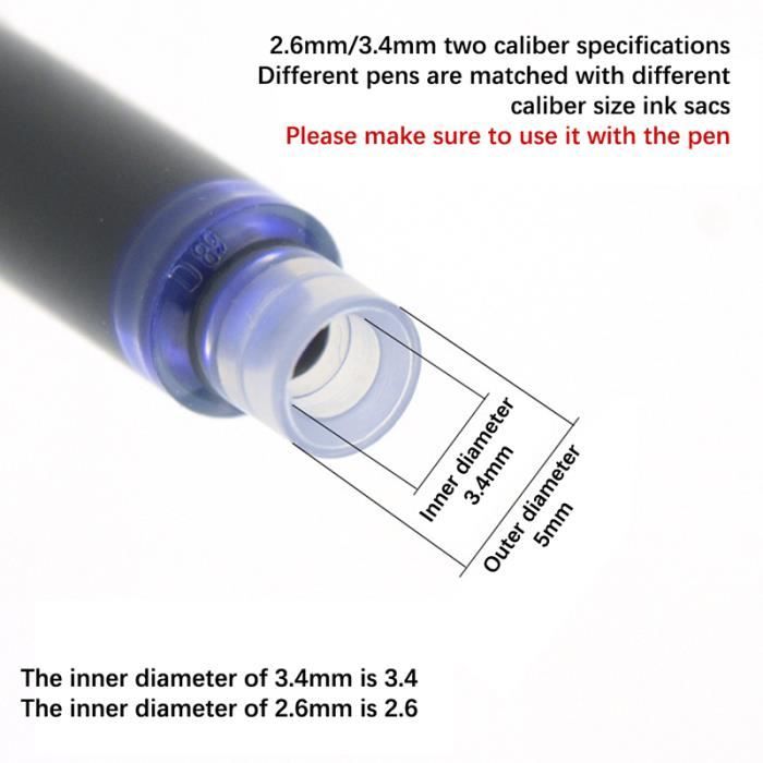A4-Cartouche d'encre aste pour stylo plume, ensemble d'encre noir ...