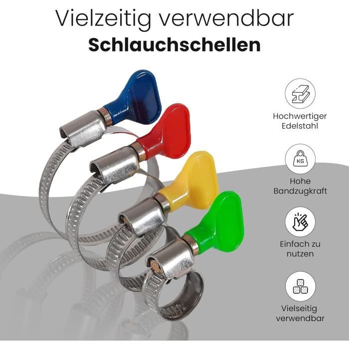 Collier De Serrage Inox - 10 Pièces 25-40 Mm Collier Serrage - Collier ...