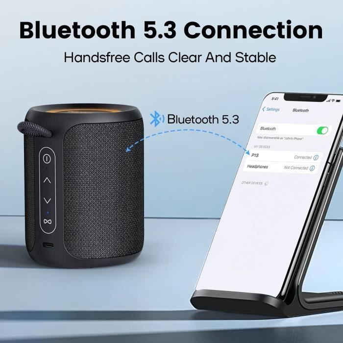 Enceinte Bluetooth,Baffle Bluetooth Au Basse Intense,Enceinte Connectée ...