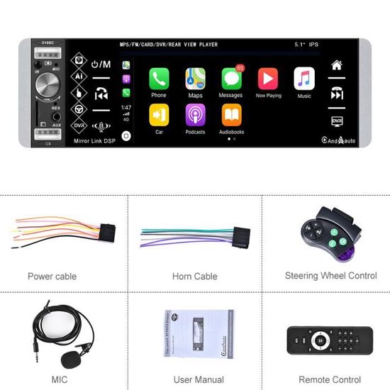 MP5 CarPlay - Autoradio Android 5.1 ", Carplay, Lecteur Multimédia ...