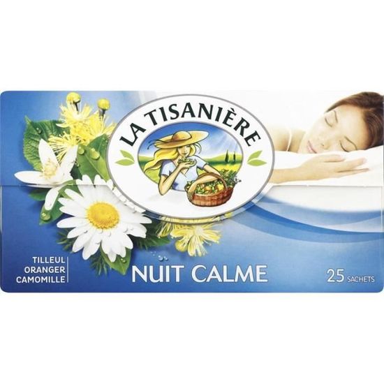 LA TISANIERE - Nuit Calme 25 Sachets - Lot De 4 - Cdiscount Au quotidien