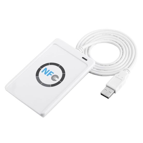 Lecteur NFC RFID Writer ACR122U ISO 14443A/b - EJ.LIFE - Blanc ...