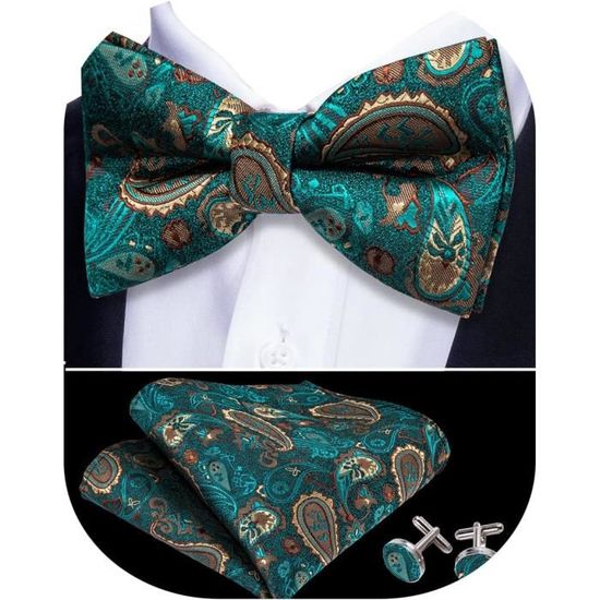 Ensemble De Cravates Noires Pour Homme Mouchoir Et Boutons De Manchette ...