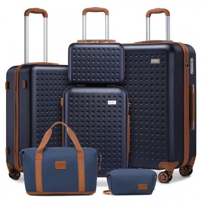Kono Set de 6 Valises de Voyage (31/55/67/76cm) à 4 roulettes et ...