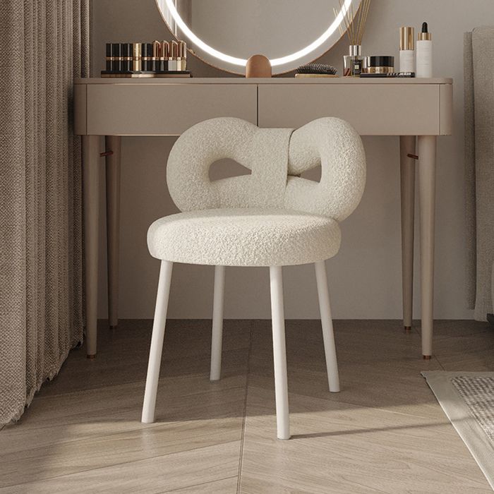 Tabouret de coiffeuse avec dossier en nœud papillon, chaise de ...