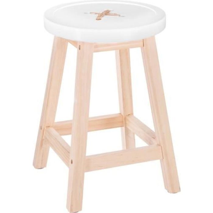 Tabouret bas blanc pas cher - Le Mobilier