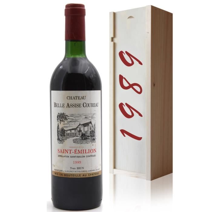 Château Belle Assise Coureau 1989 en Coffret Bois - Saint-Émilion - La ...