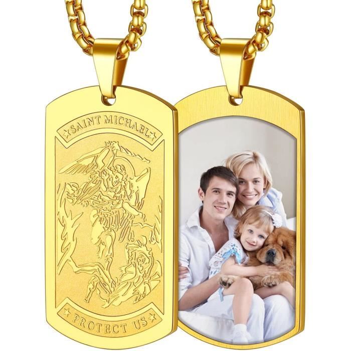 Médaille Archange Michael Collier Saint Michel Pendentif St Michel Ange ...