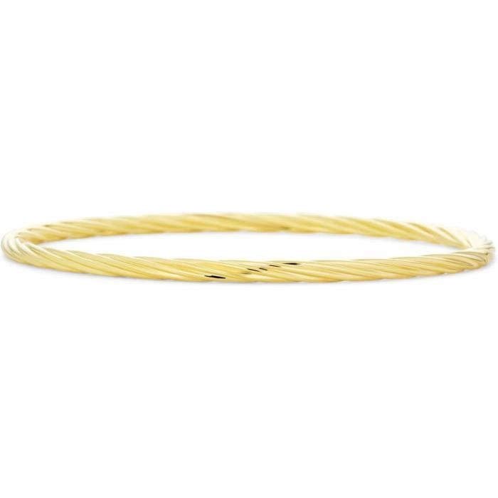 Simple Stacking Interlocking Tri Color Twist Multi Bangle For Femmes ...
