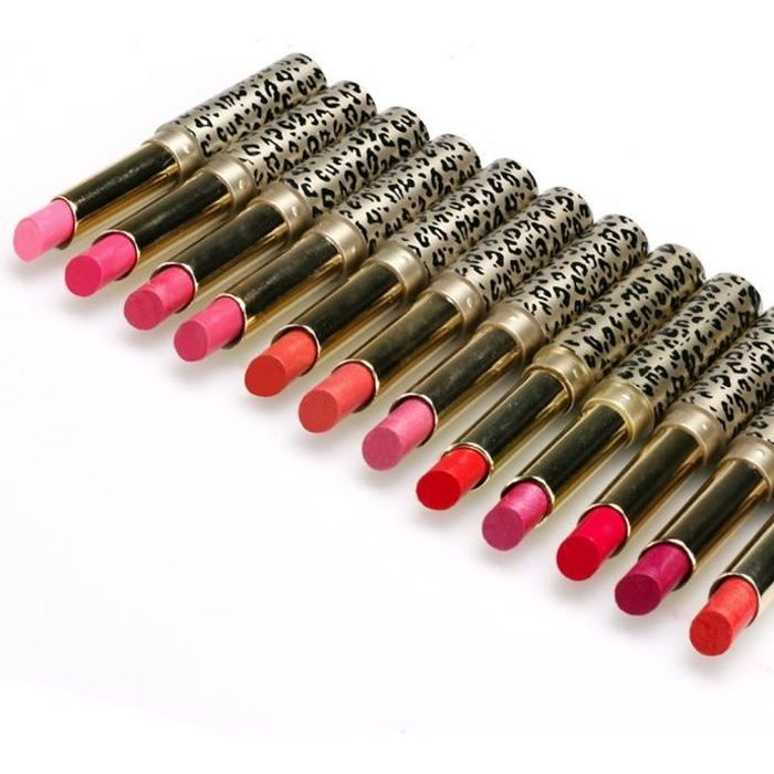 12pcs - lot rouges à lèvres Lip Stain Maquillage Lot Leopard Hydratante ...