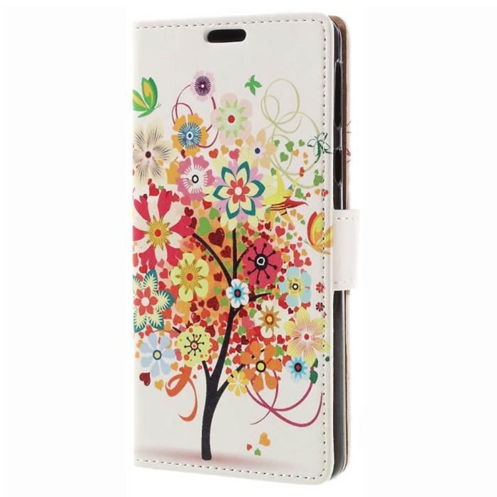 Coque Wiko View 2 Pro, Housse [Peinture exquise] Portefeuille Flip ...