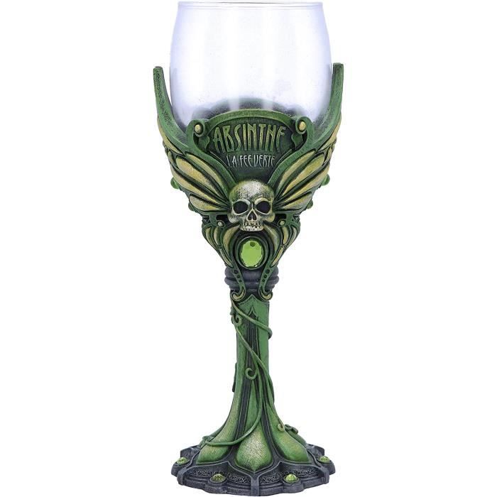 Absinthe La Fee Verte Verre à vin en polyrésine Vert[~621] - Cdiscount ...