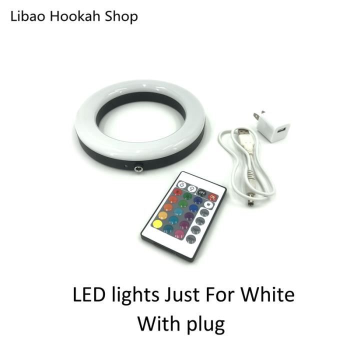 Chicha,Shisha Hookah LED Light RGB, plaque ronde 160MM, accessoires de ...