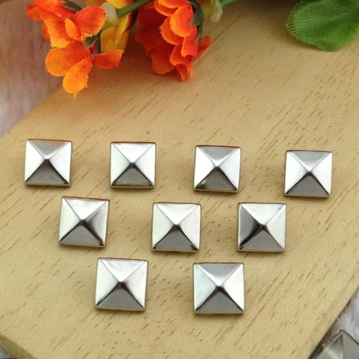Rivets,Pyramide Punk, 100 pièces de couleurs mélangées, clous et ...