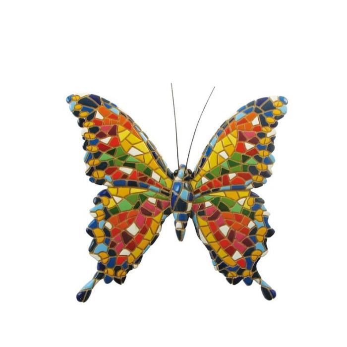 Statue de Papillon, modèle "Classique" en mosaïque Barcino. Hauteur 15 ...
