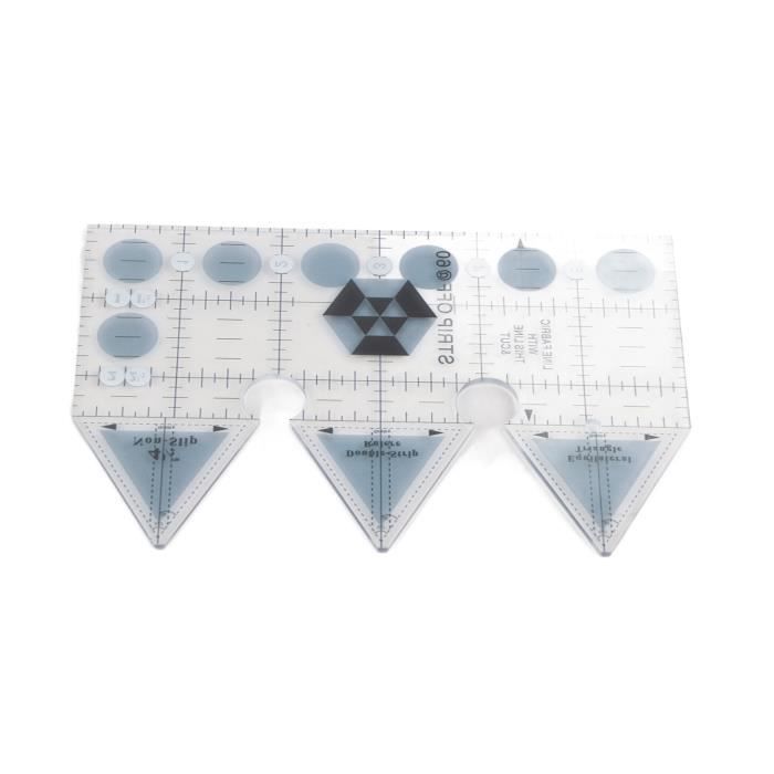 SAL Règle Transparent Ruler Grids 45/60/90 Degrés Coupe Quarts Couture ...